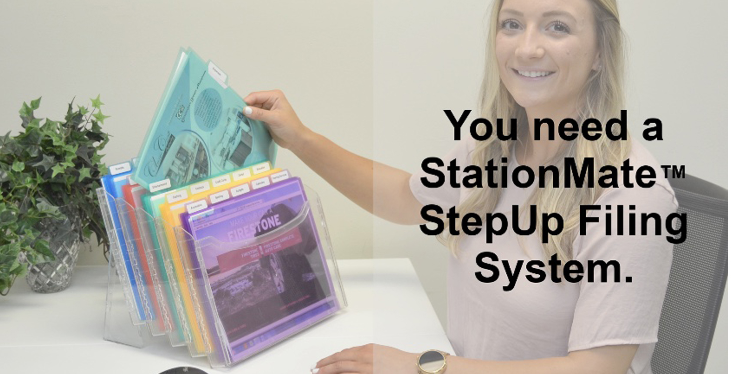 Ultimate Office StationMate StepUp File Organizer, Includes 25 5th-Cut ...