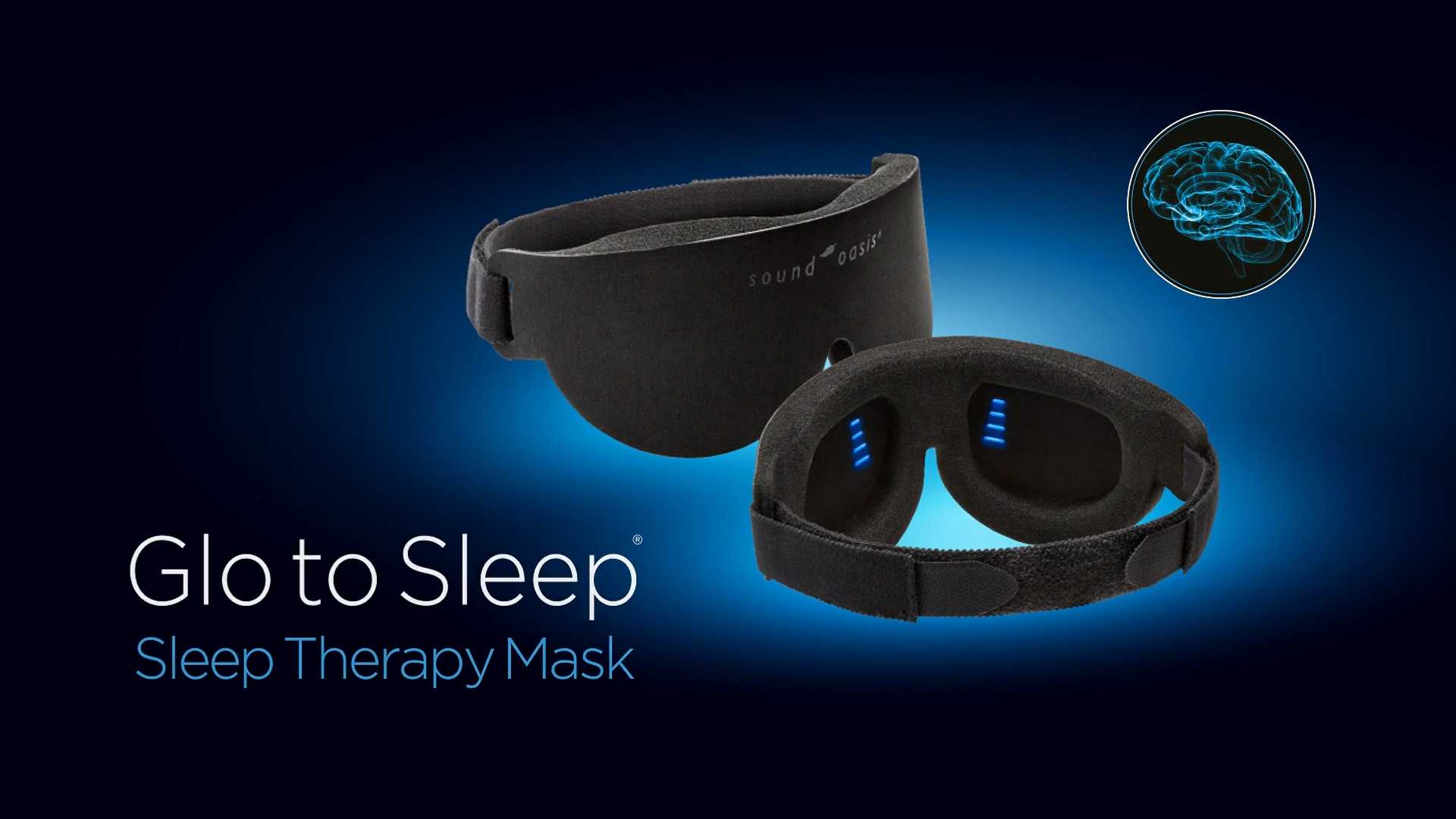 Sound Oasis - GTS-1000 Glo to Sleep Eye Mask, Night-time Adult Sleep ...