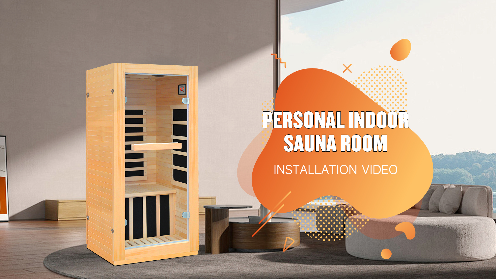 OUTEXER Saunas 1 Person Home Saunas Far Infrared Sauna, 900W Canadian ...