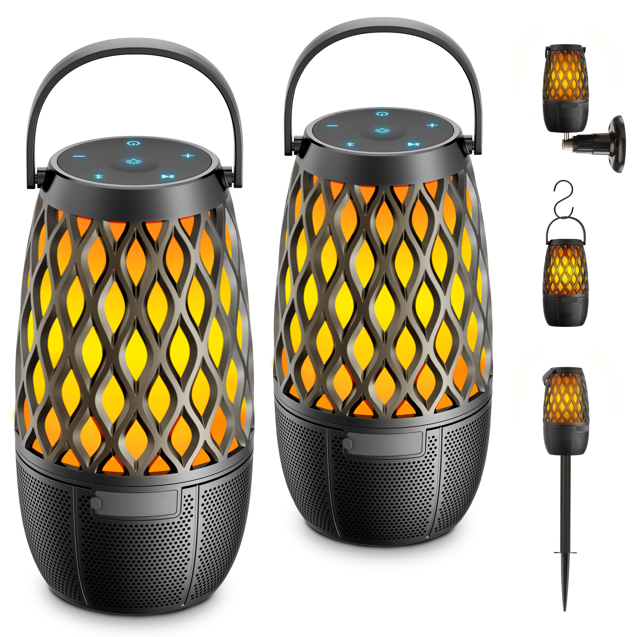 Outdoor Speakers Bluetooth Speaker With Flame Lights Multi Sync Up To