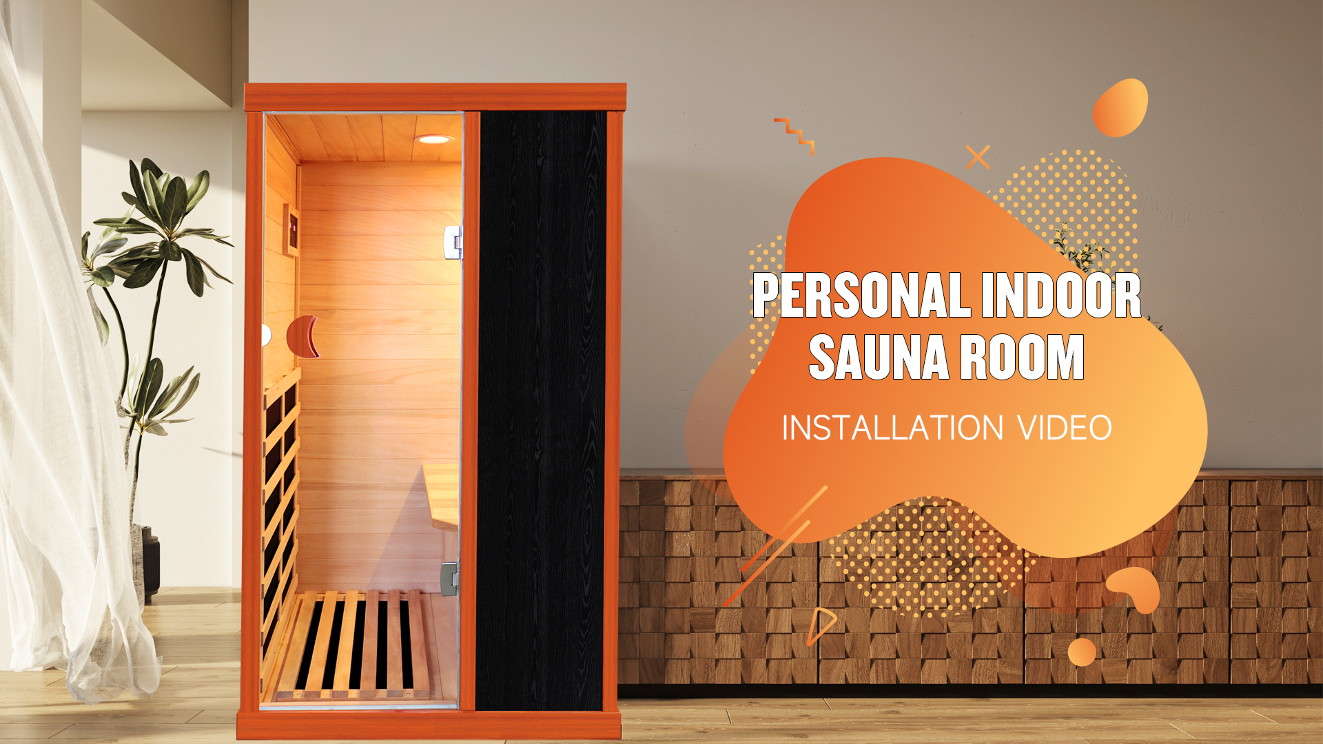 OUTEXER Saunas Infrared Sauna Single Person Okoume Infrared Sauna Room ...