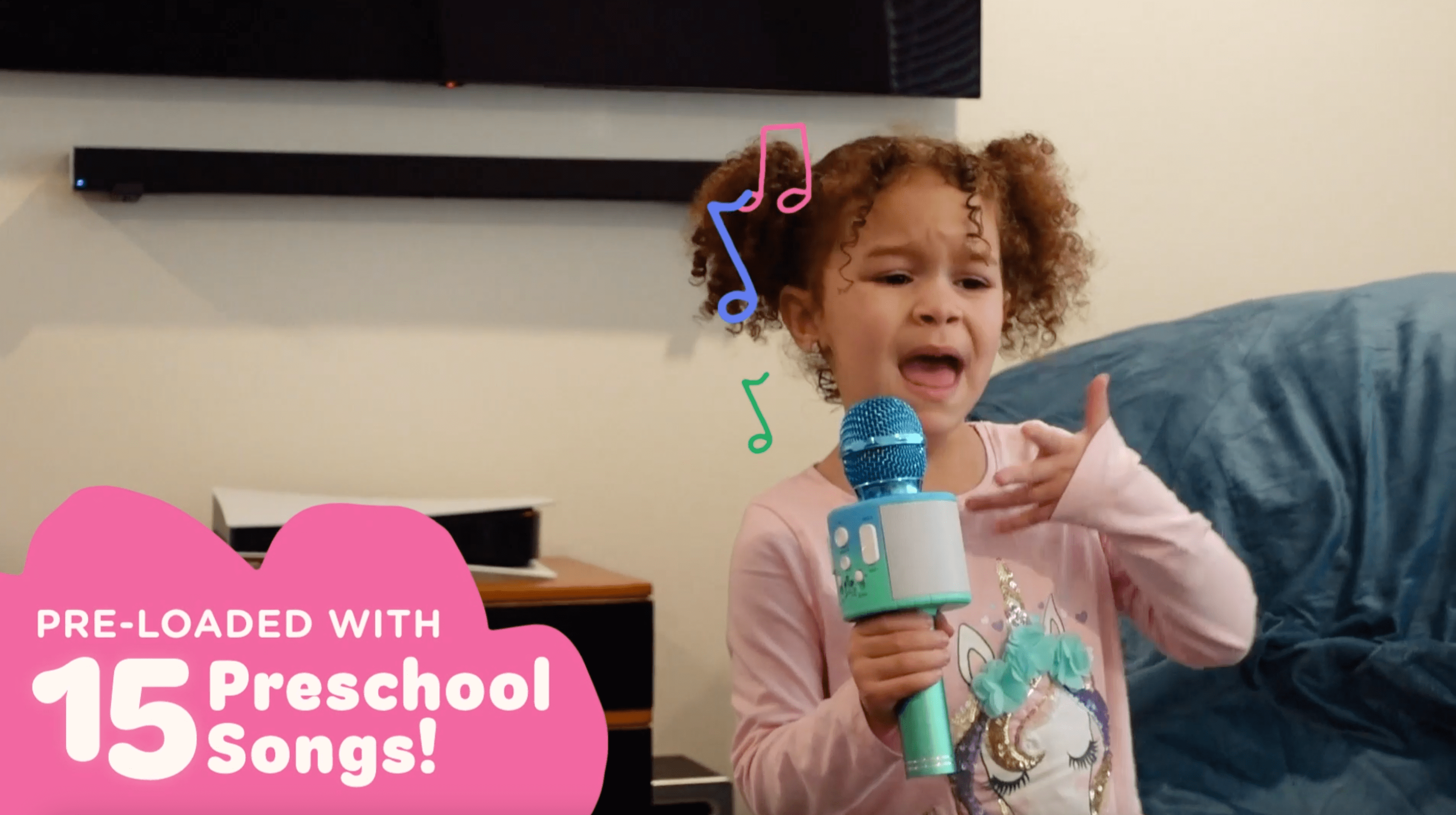 Move2Play, Kids Karaoke Microphone | Includes Bluetooth & 15 Pre-Loaded ...