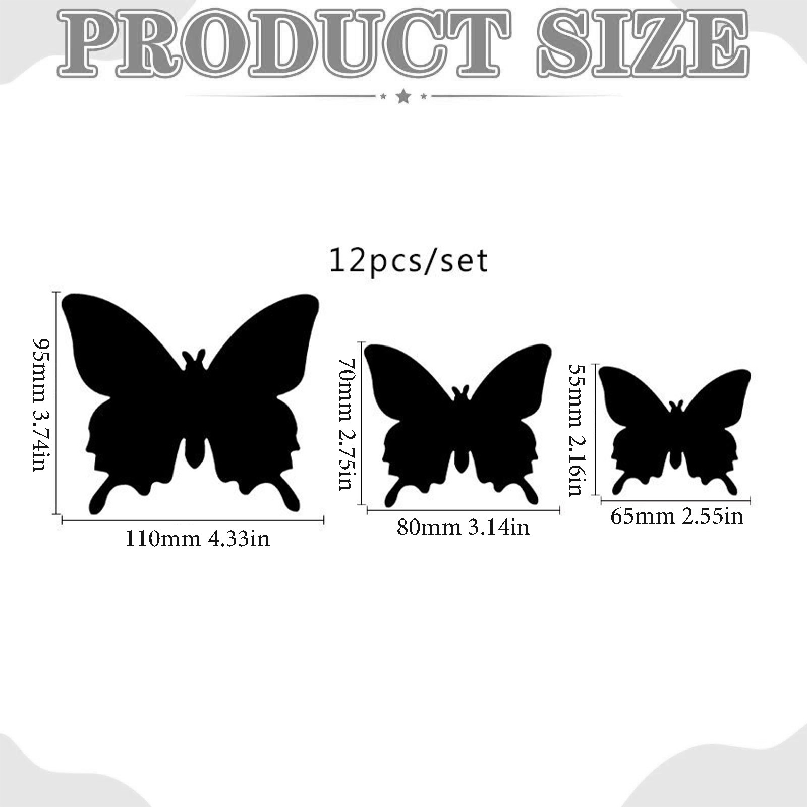 12Pcs 3D Butterfly Removable Wall Decals DIY Home Decorations Art Decor ...