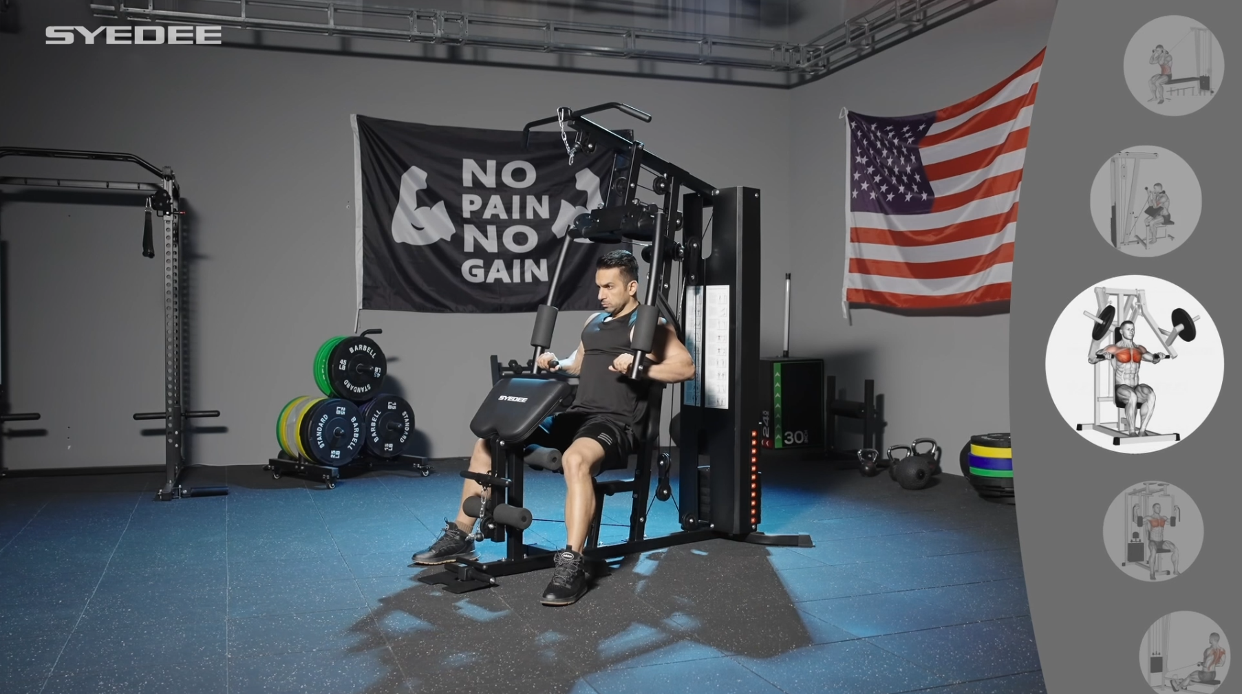 Syedee 1500LBS Chest Press Machine, Adjustable Bench Press for AB ...