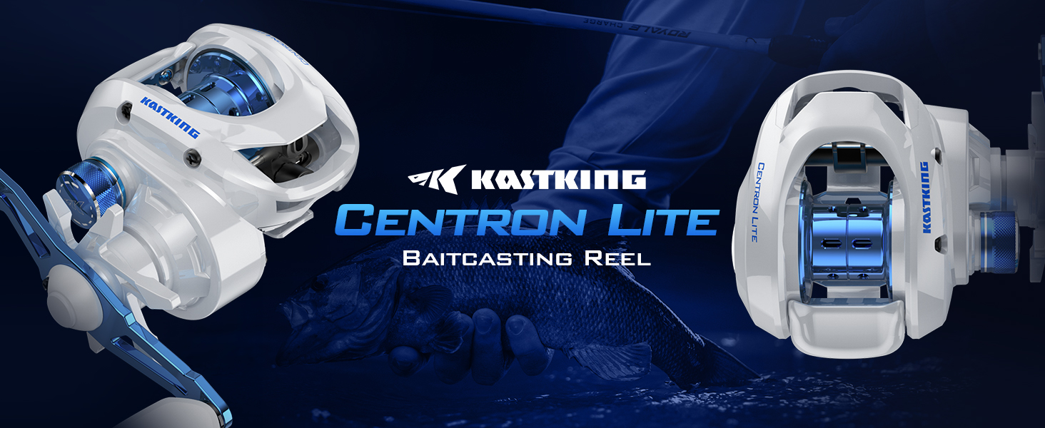 KastKing White Baitcasting Fishing Reel 5+1 Anti-Reverse Ball Bearings ...