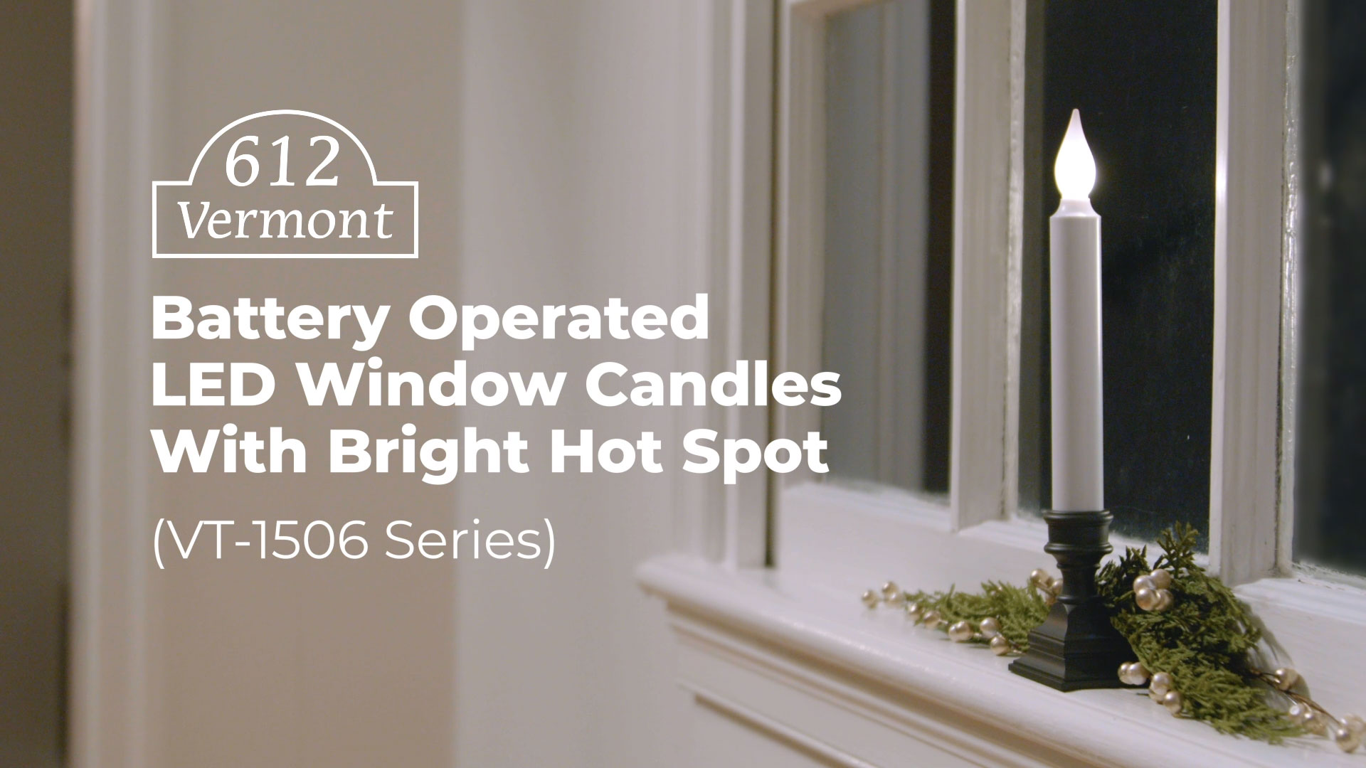 612 Vermont Cordless LED Battery Operated Window Candles with Timer ...
