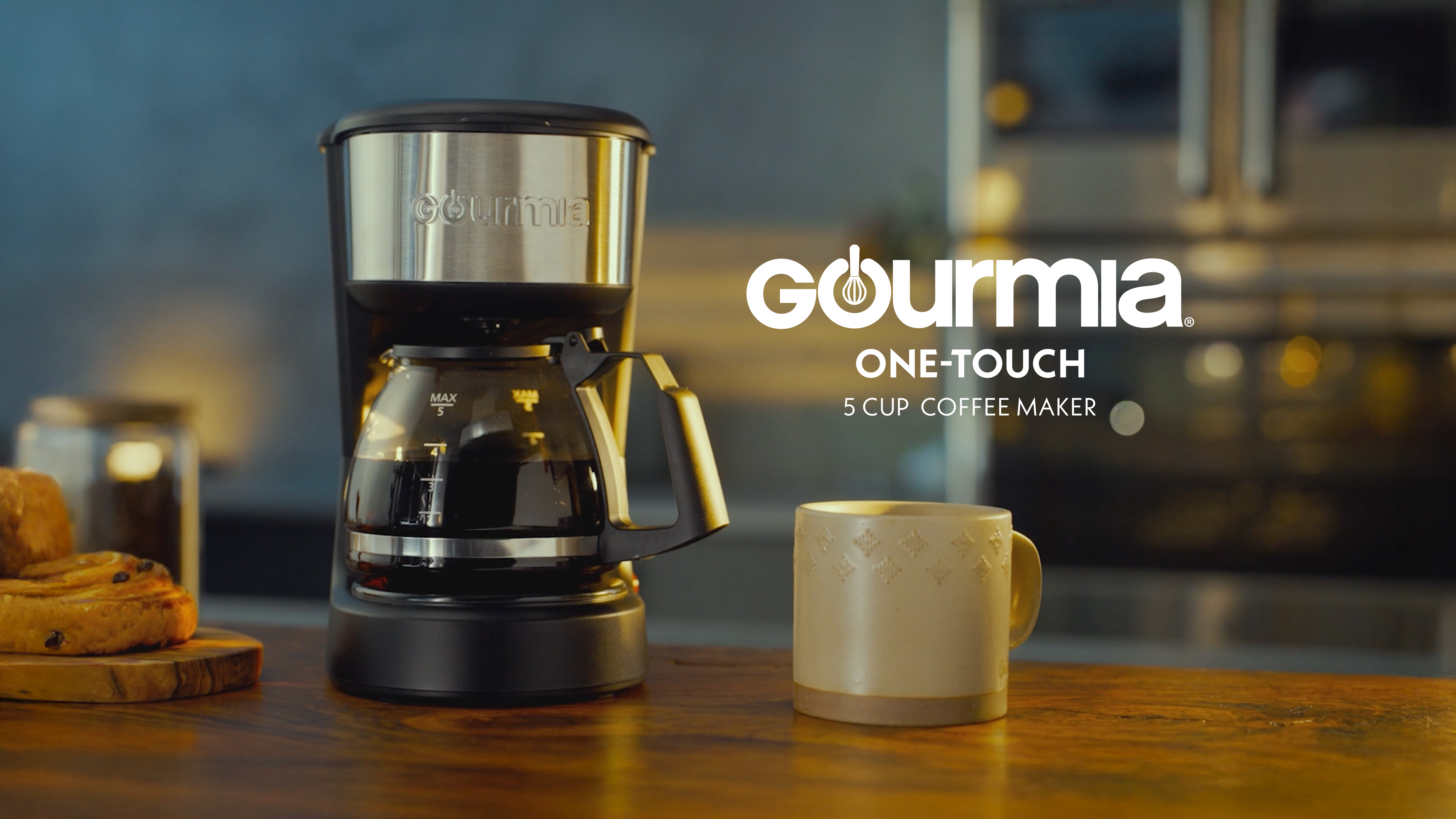 Gourmia, Coffee Maker, 5 Cup One-Touch, Auto Keep Warm Black - Walmart.com