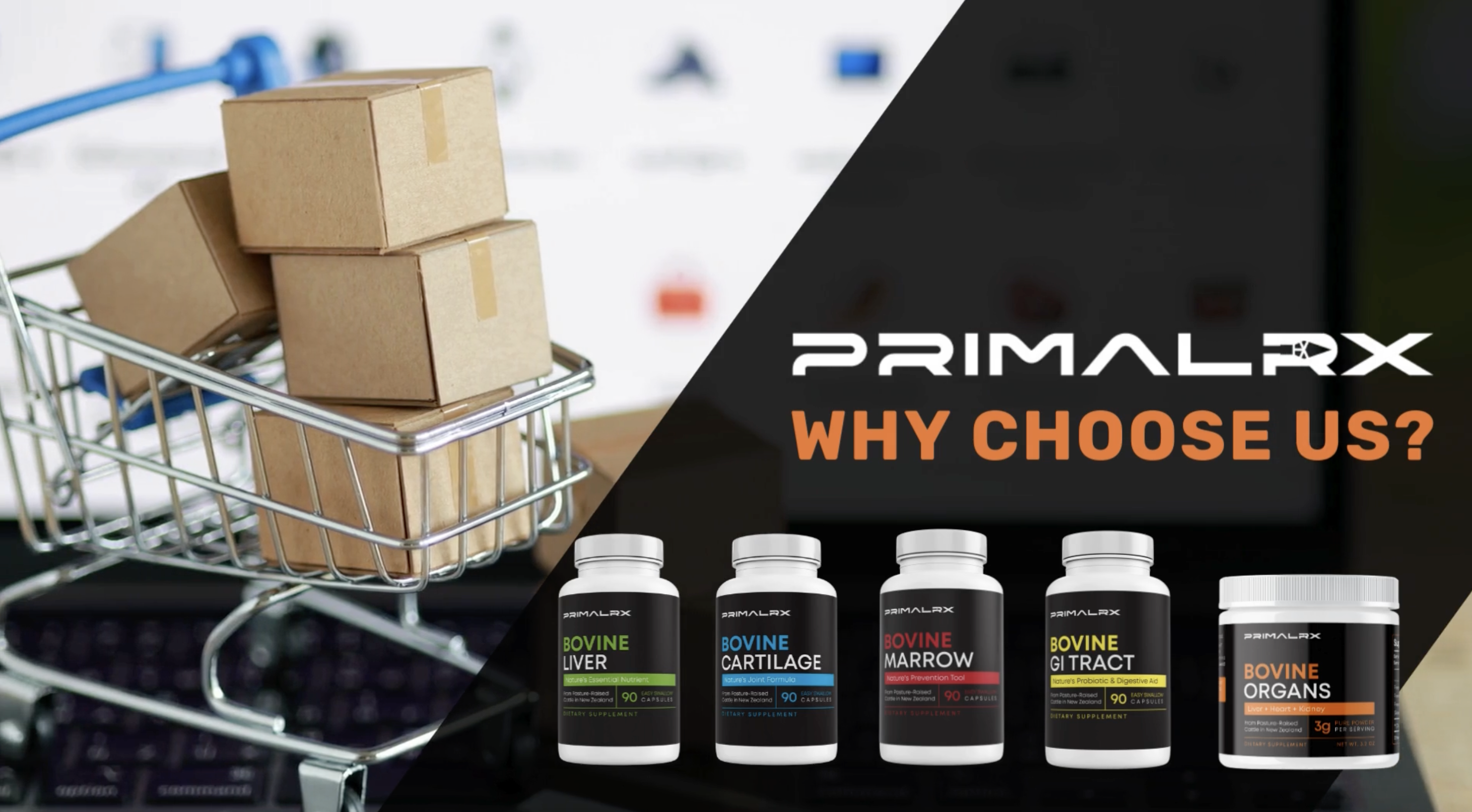 PRIMALRX Bovine Liver: Grass Fed Beef Liver Capsules – Beef Organ ...