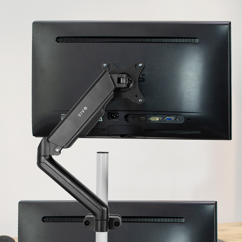 VIVO Universal Pneumatic Pole Mount Monitor Arm, Fits 17" to 32 ...