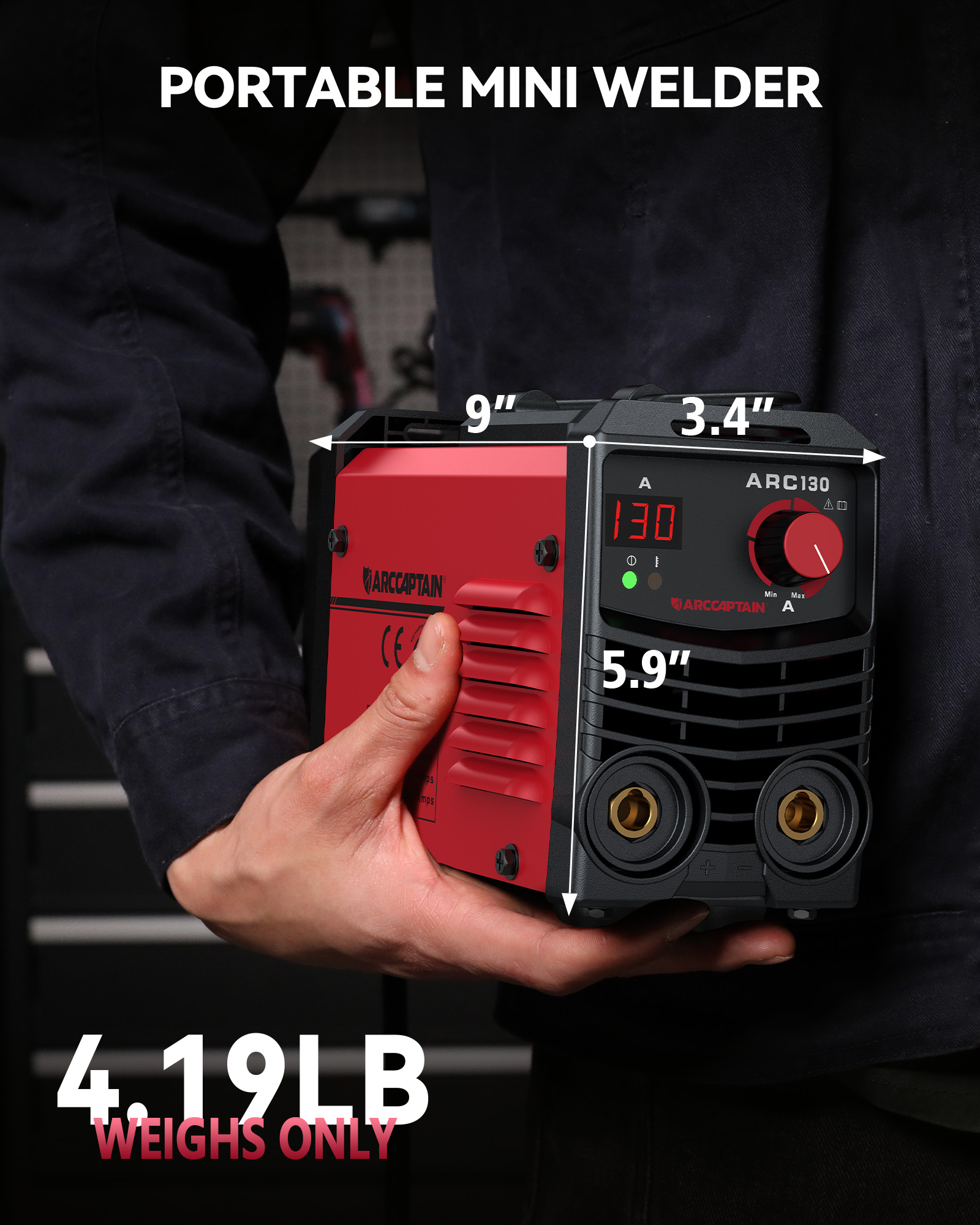 ARCCAPTAIN Portable Mini Stick Welder,130A ARC Welder Machine,110V IGBT ...
