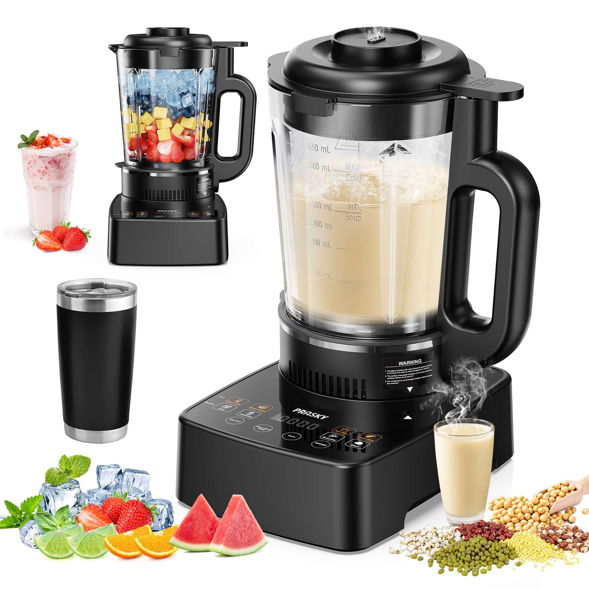 Open Box PRASKY Professional Countertop Blender with Heating, 53OZ ...