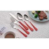 Mdealy Silverware Set for 4, 20-Piece Stainless Steel Flatware Utensils ...