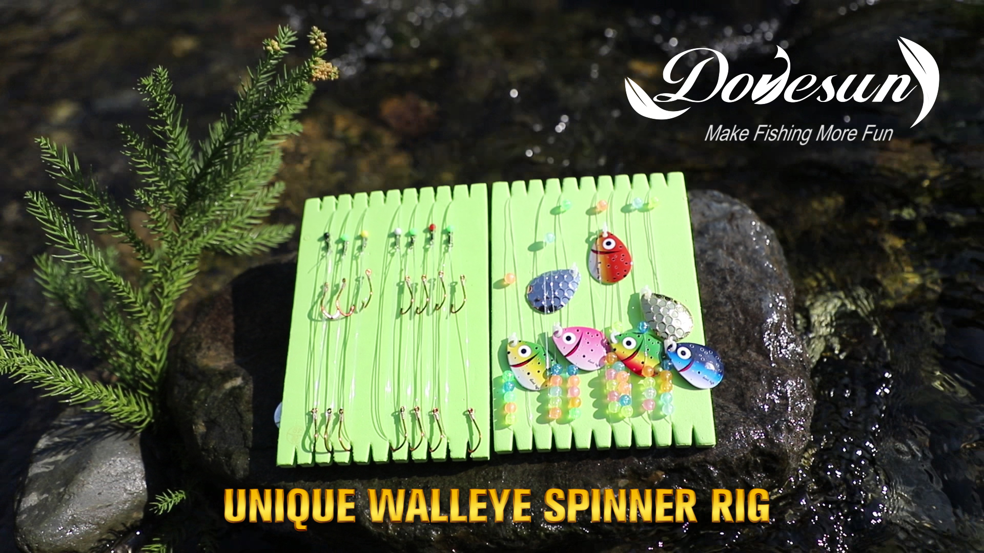7PCS Walleye Crawler Harness 16lb Spinner Rigs with #2 Octopus Hooks ...