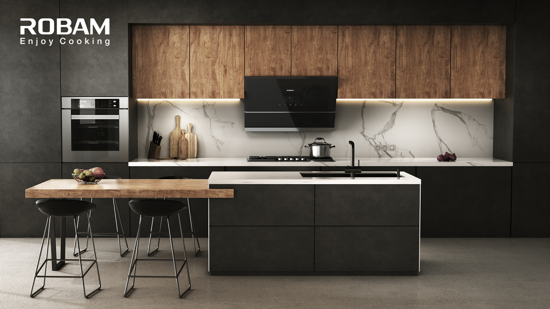 ROBAM 30”Under Cabinet Range Hood, 850 CFM Powerful Suction, Side-Draft ...