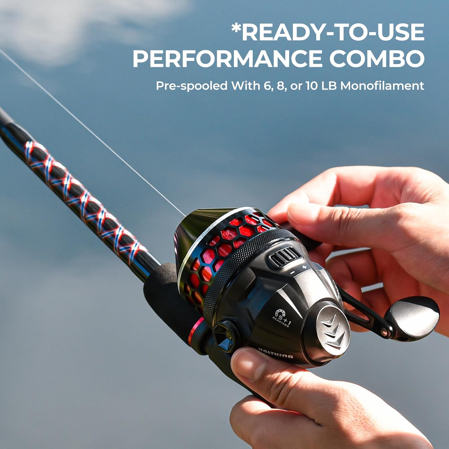 KastKing Spinning & SpinCast Combo, Fishing Rod and Reel Combo, Pre ...