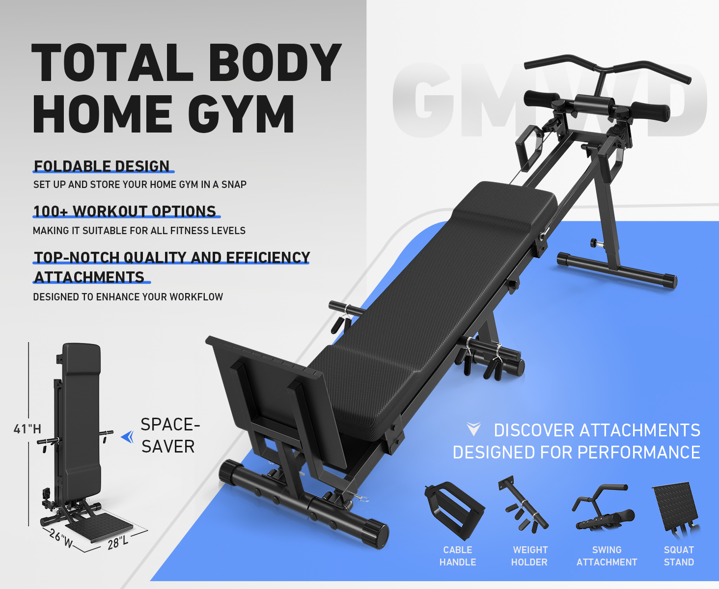 syedee Total Home Gym, Full-Body Fitness Equipment, Resistance Training ...