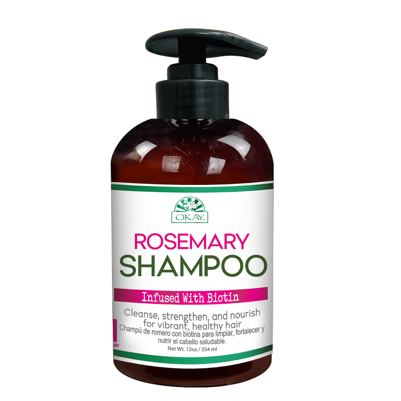 OKAY Rosemary Shampoo with Biotin 12 oz – Strengthening Hair Shampoo ...