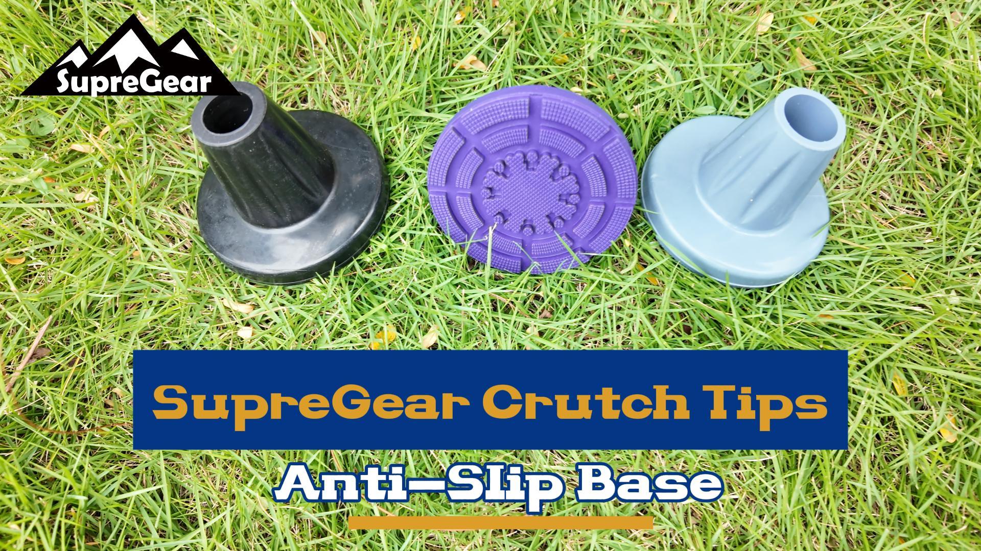 SupreGear Heavy-Duty Crutch Tips with Metal Insert, 7/8 inch ...