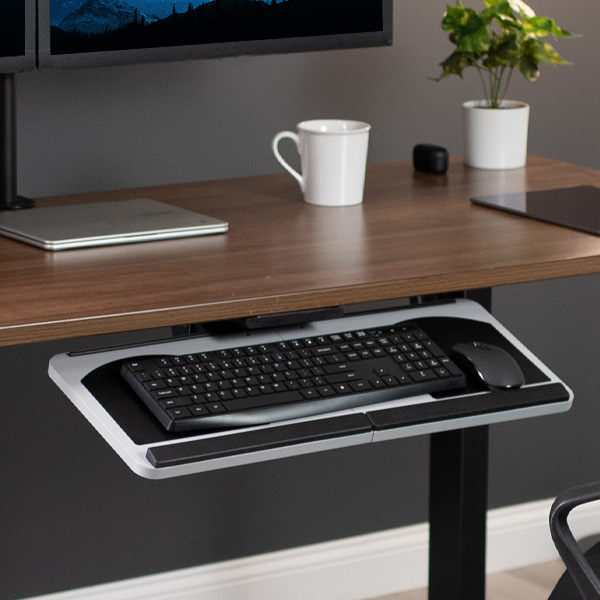 VIVO Adjustable Computer Keyboard & Mouse Platform Tray Under Table ...