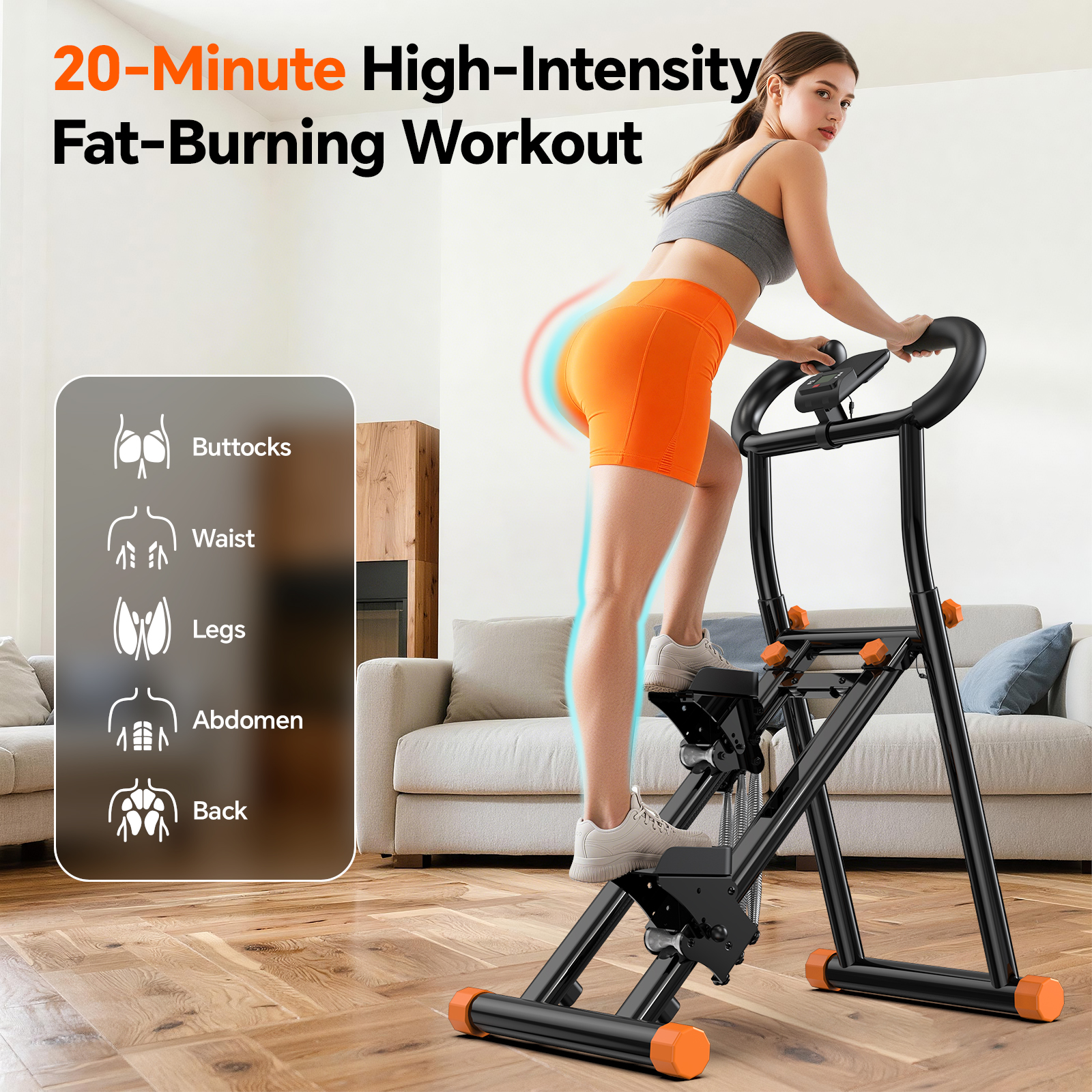 Lnow Stair Stepper, Compact Foldable Vertical Climber, Full-Body ...