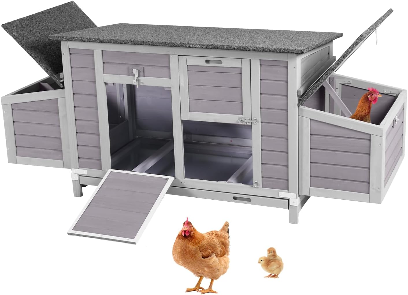 Aivituvin Chicken Coop Chicken House Outdoor for Duck Quail Hen Cage ...