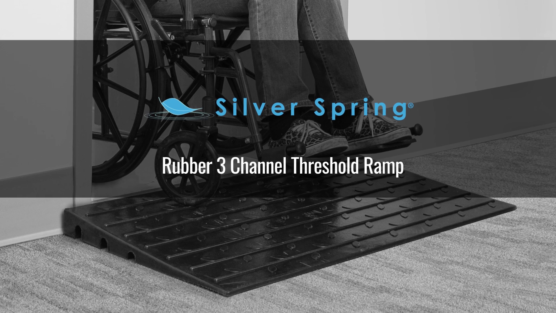 Silver Spring 4in Rubber 3-Channel Threshold Ramp: Wheelchairs ...