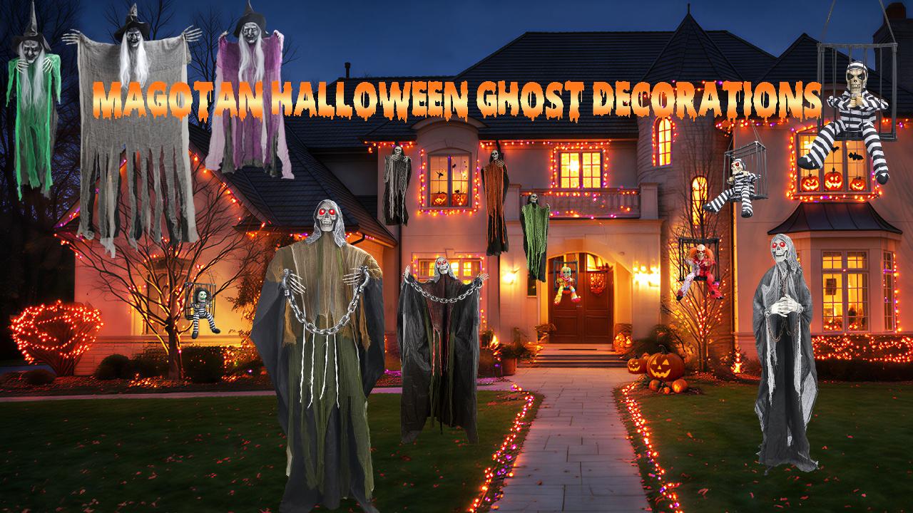 Magotan Screaming Animated Halloween Decorations, Outdoor Indoor ...