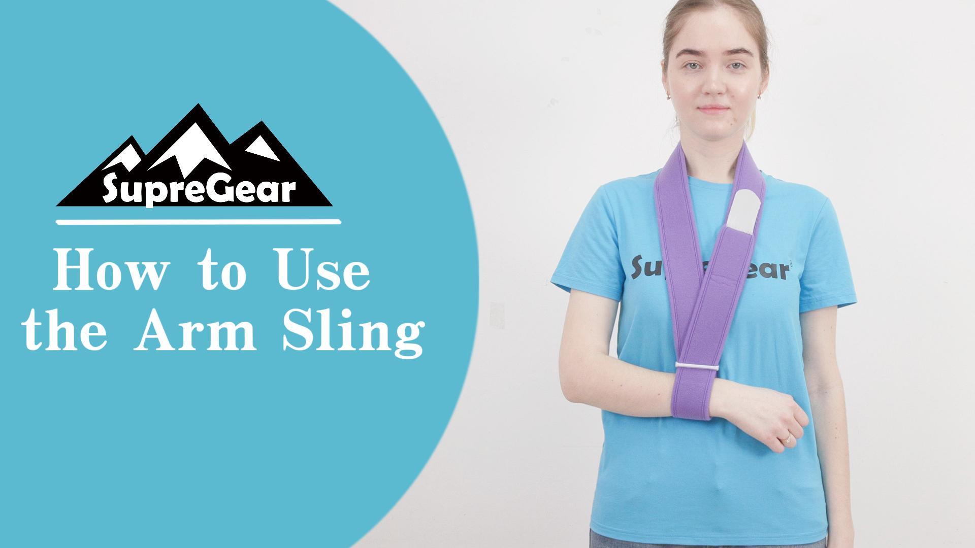 SupreGear Adjustable Arm Sling Support Collar Cuff Lightweight Black ...