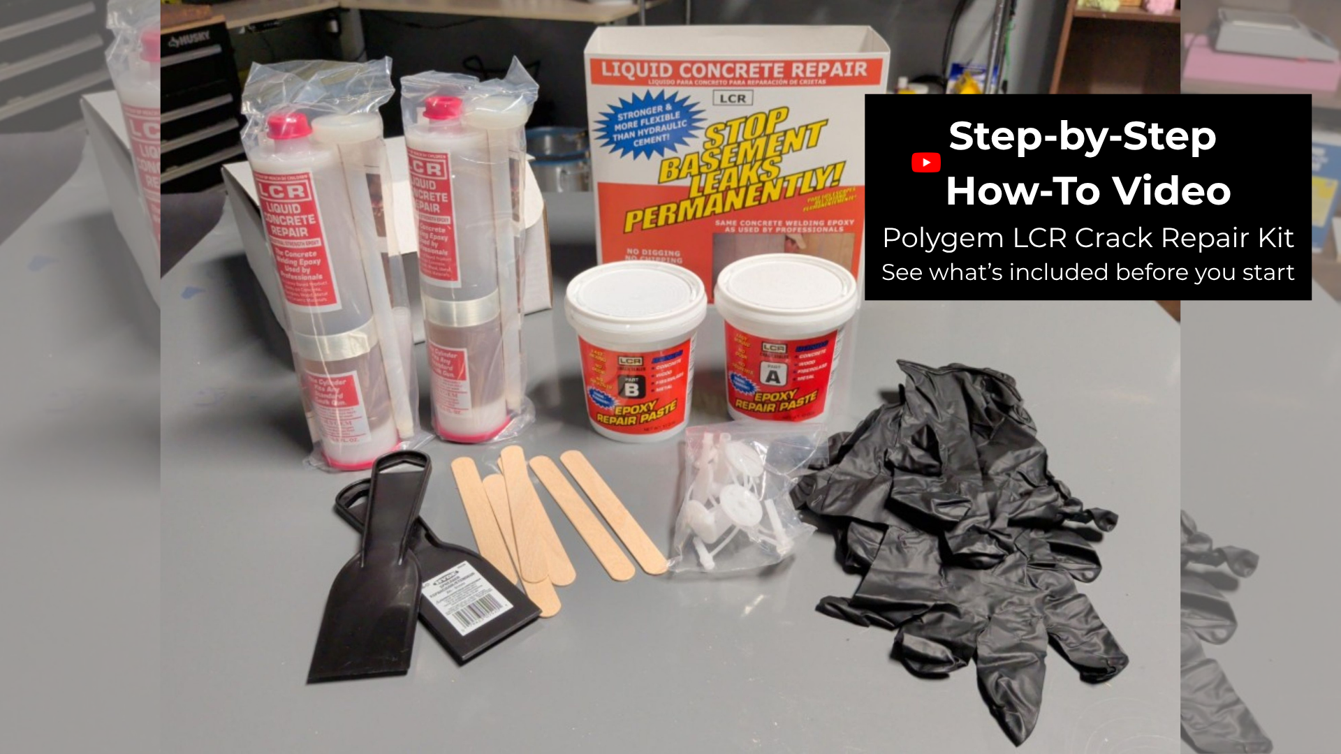 Polygem 2-Part Epoxy Crack Repair Kit, Amber Cure, Includes Injection ...