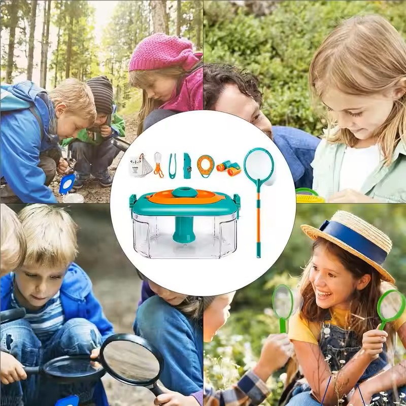 Bug Catcher Kit Outdoor Toys, Insect Catching Set with Butterfly Net ...