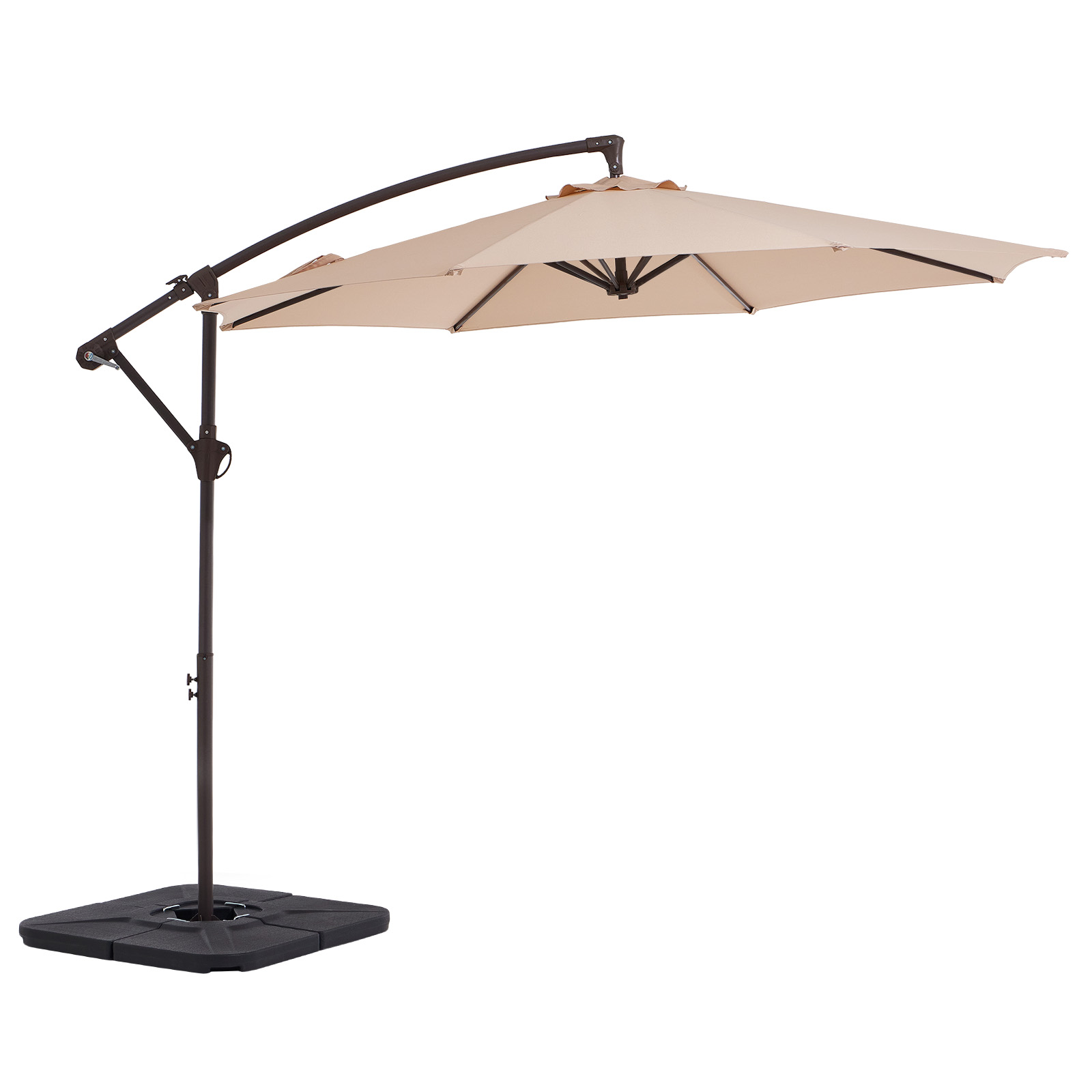FUNDAZE 10ft Patio Umbrella, Hanging Cantilever Offset Outdoor Umbrella ...