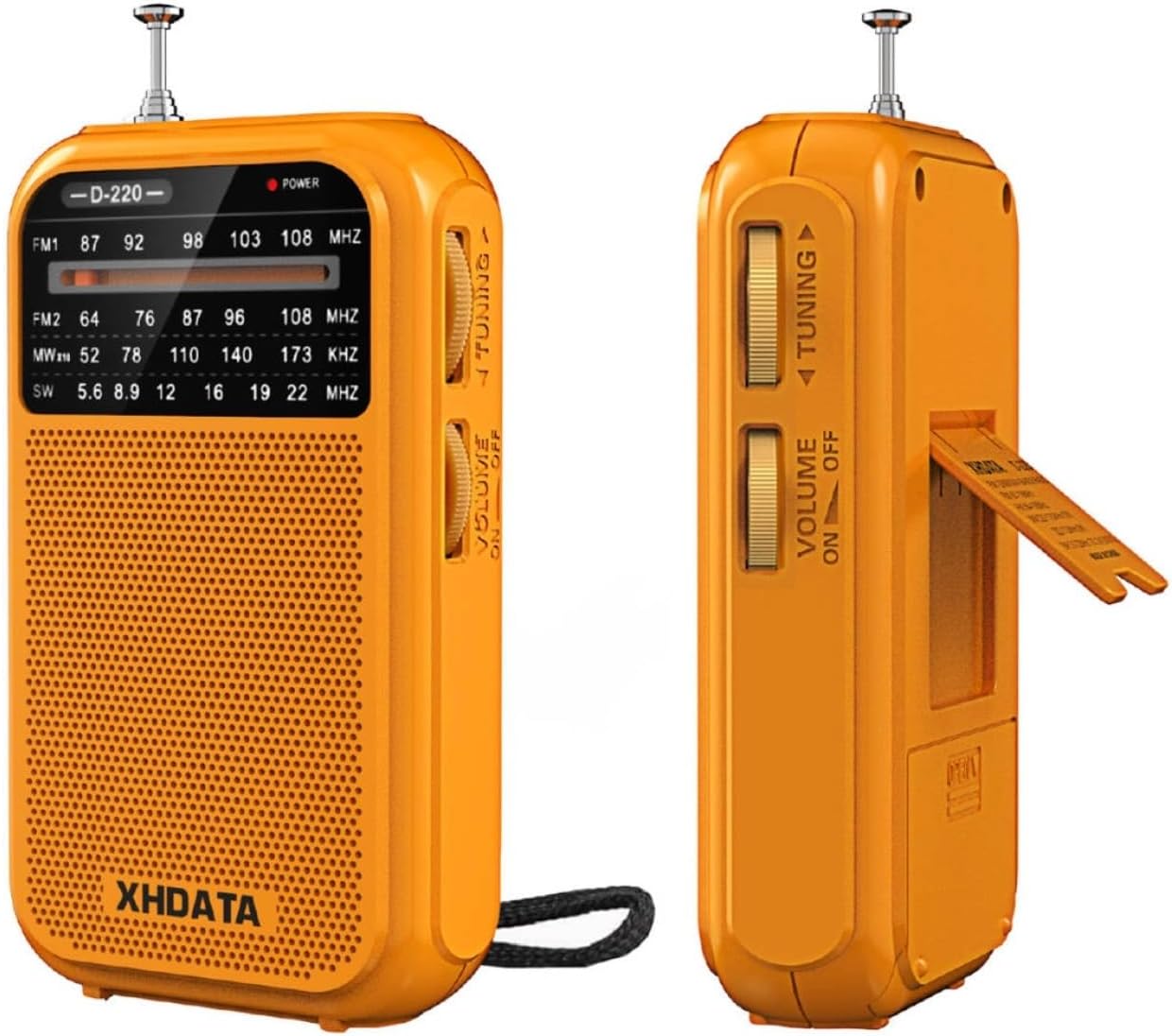 XHDATA D-220 Portable Pocket Mini AM FM SW Radio Battery Operated Radio ...