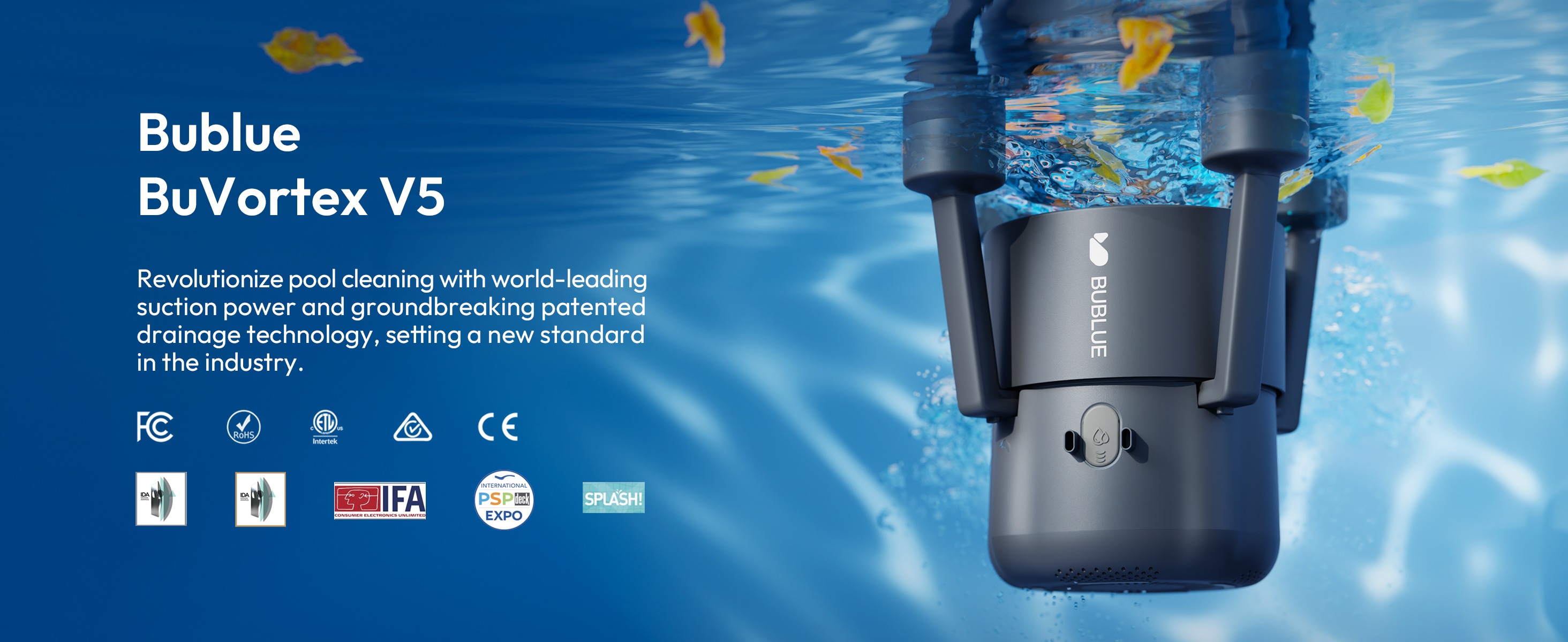 BuVortex V5 Robotic Surface Skimmer, Pool Cleaner with Powerful Suction ...