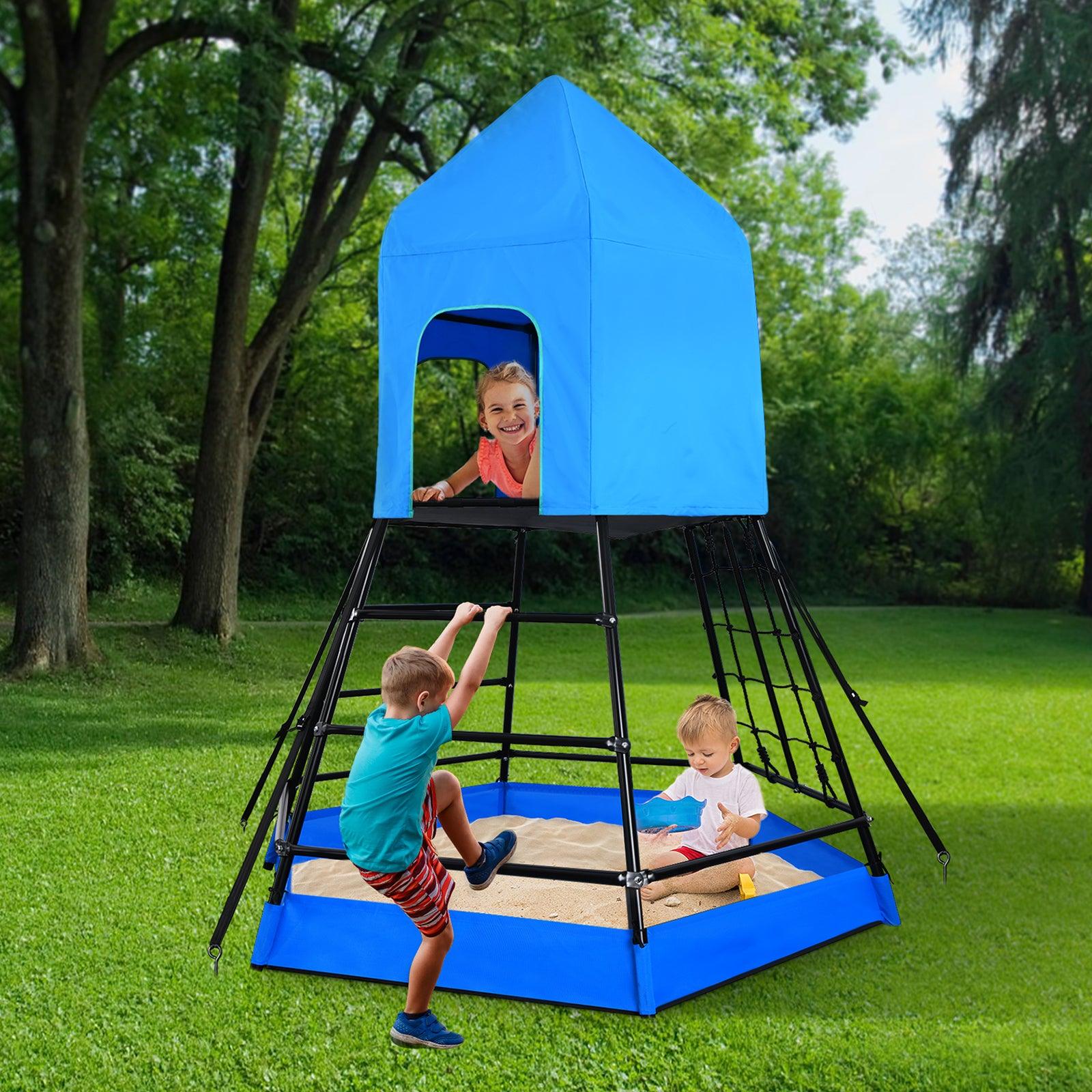 Jugader Upgraded Playground Dome for Toddlers, Outdoor Set with Monkey ...