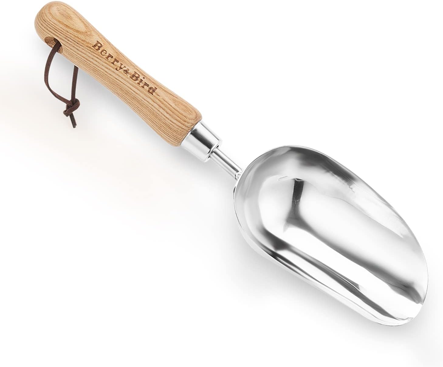 Berry&Bird Scoop Stainless Steel Blade Wooden Handle Shovel - Walmart.com