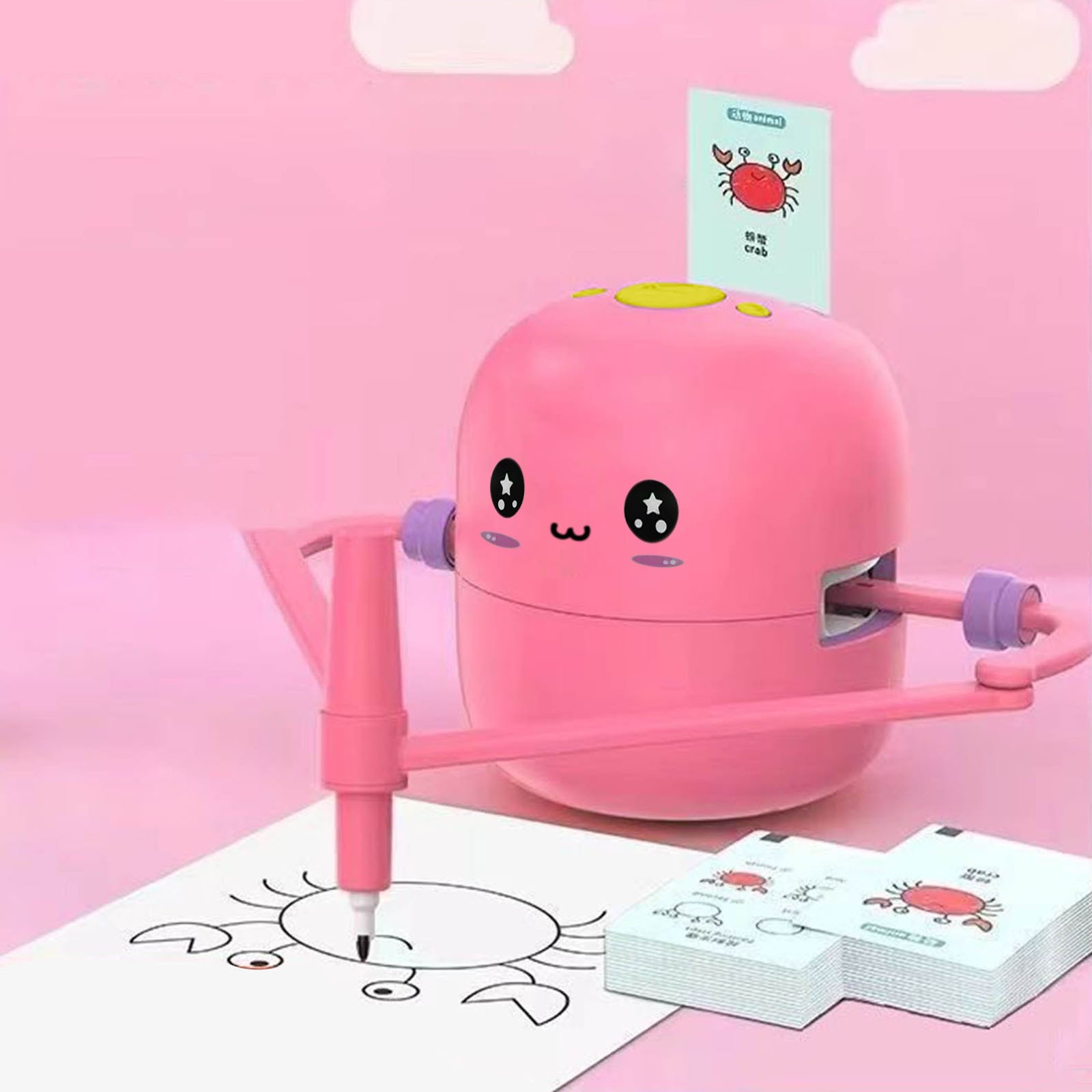 Voice Activated Art Robot Smart Drawing Robot For Kids With 100 Cards ...