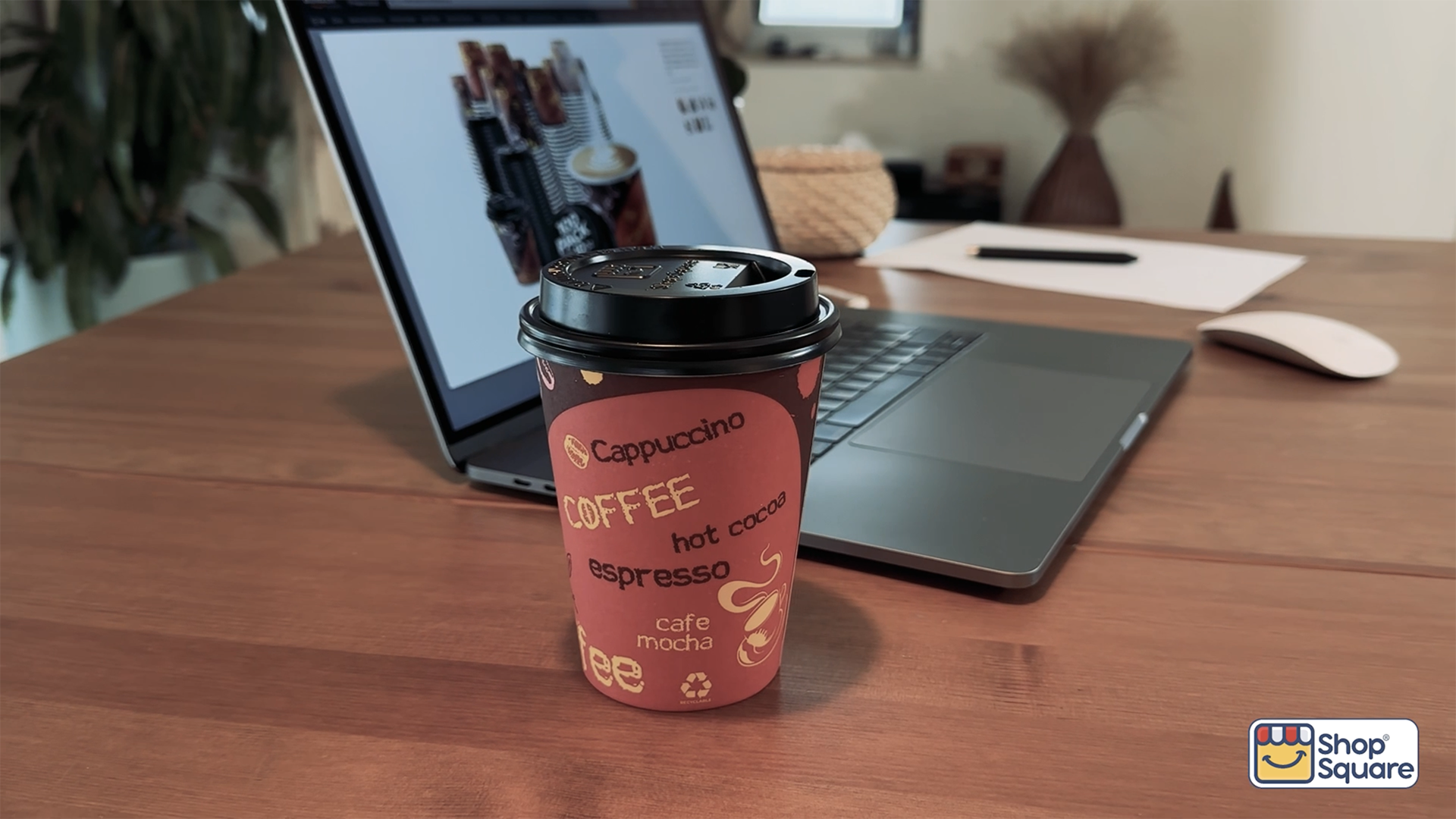 12 oz Disposable Paper Coffee To-Go Cups with Lids, 100 Count, Hot ...