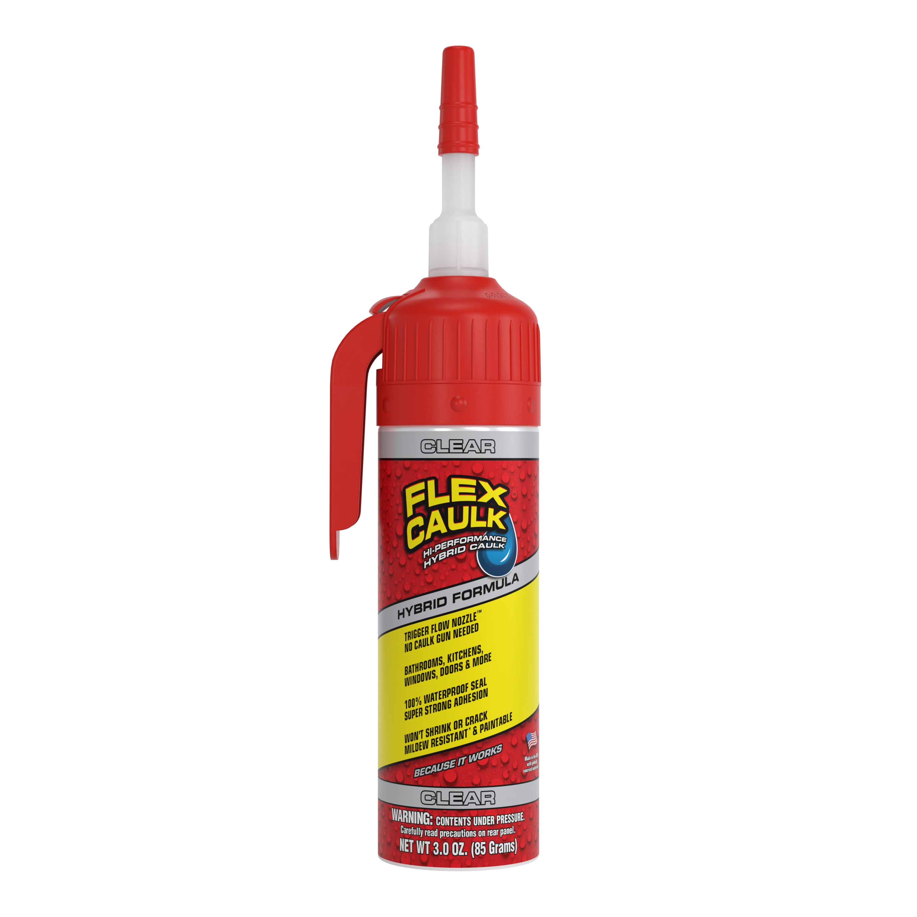 Flex Seal Caulk Clear 3 oz Pressurized Can with Adjustable Trigger Flow ...