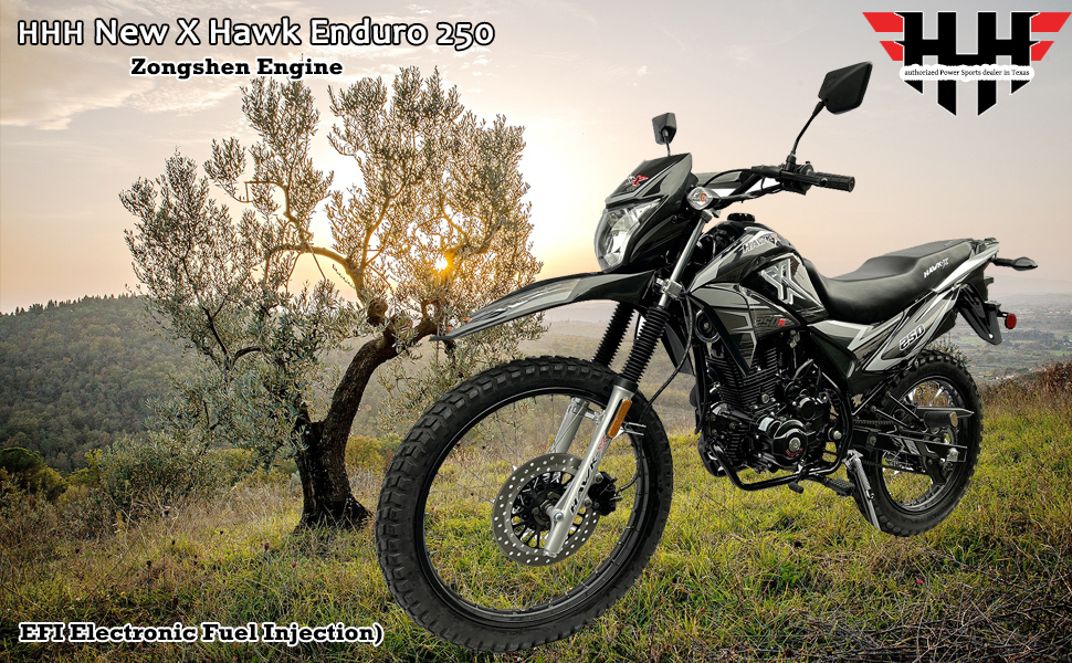 HHH Hawk Enduro Upgraded 250 EFI Electronic Fuel Injection 250cc 6 ...