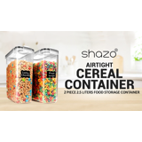 Shazo 2 Pack (15.4 Oz Cereal Capacity) Small Airtight Cereal Containers Storage with Lids ...