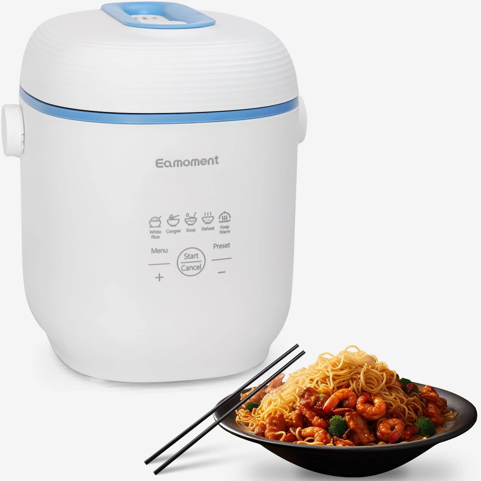 Mini Rice Cooker, Small 1 Cup-2 Cup Non-Stick Coated Insert Food ...