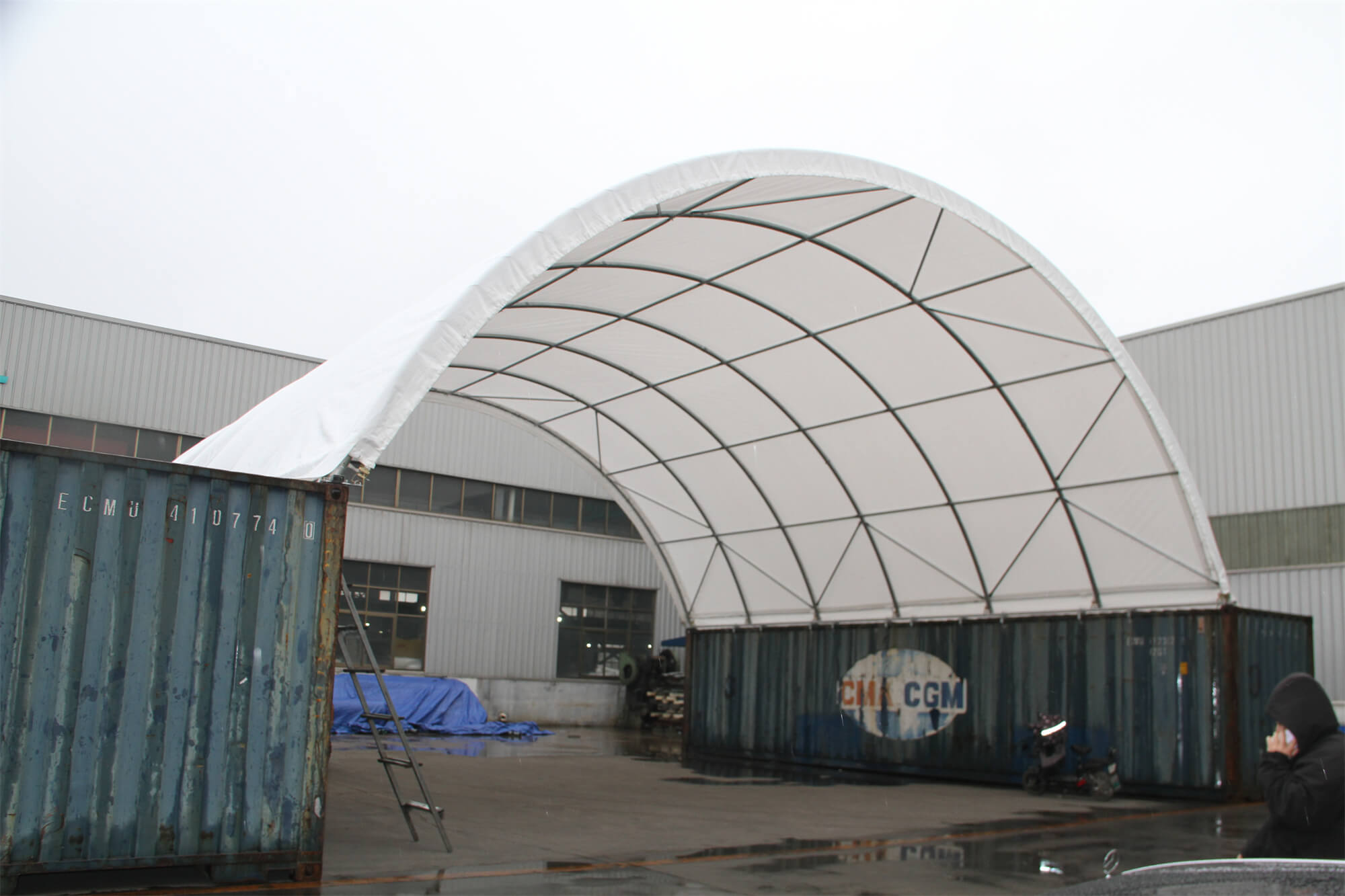 Chery Industrial 20x20FT PE Fabric Shipping Container Canopy Shelter ...