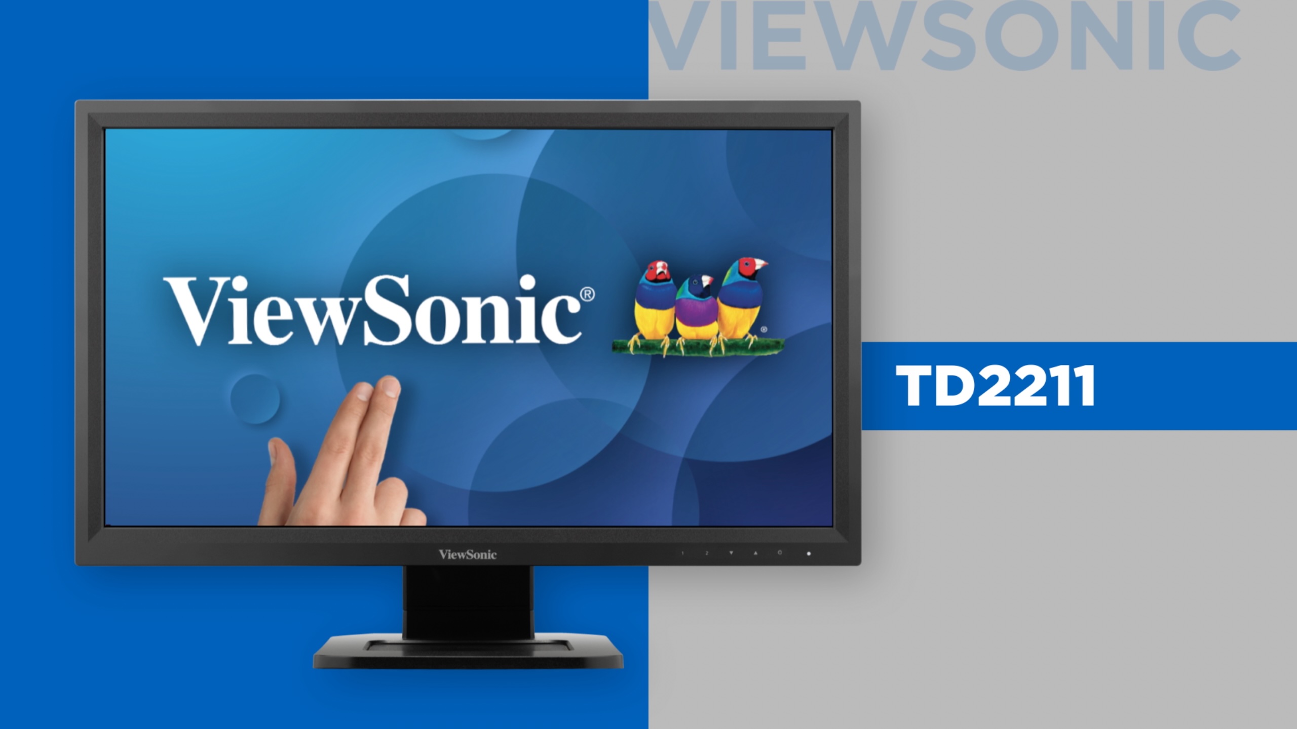 ViewSonic TD2211 22" 1080p Single Point Resistive Touch Screen Monitor ...