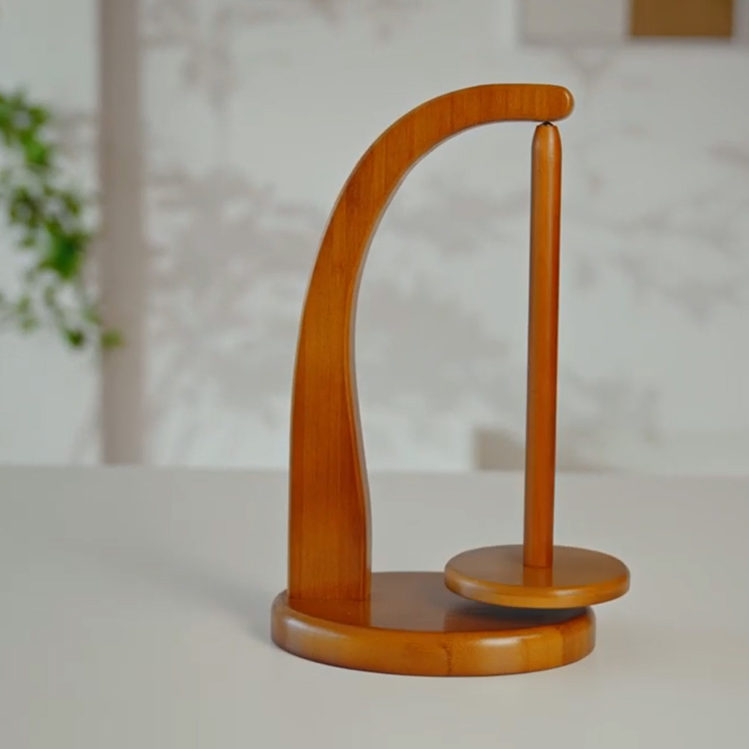 Artowell Bamboo Yarn Holder with Magnetic Spindle, Tangle-Free Wooden ...