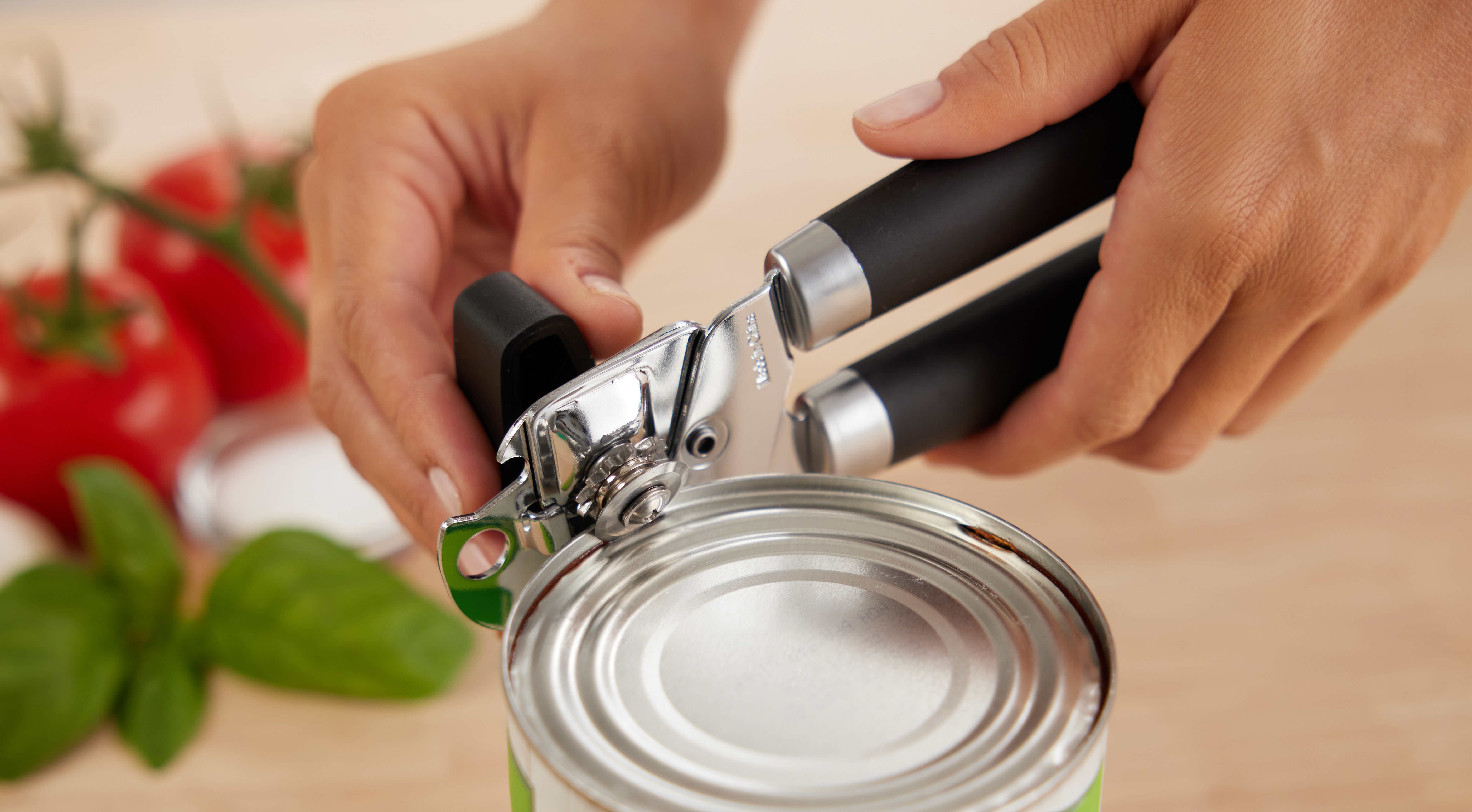 Gorilla Grip Stainless Steel Manual Can Opener, Soft Touch Handles ...