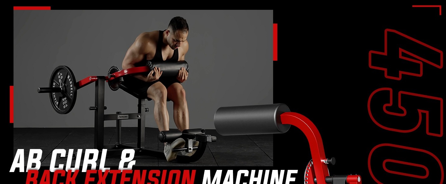 Syedee Home Gym Equipment: Seated AB Curl/Back Extension Machine ...