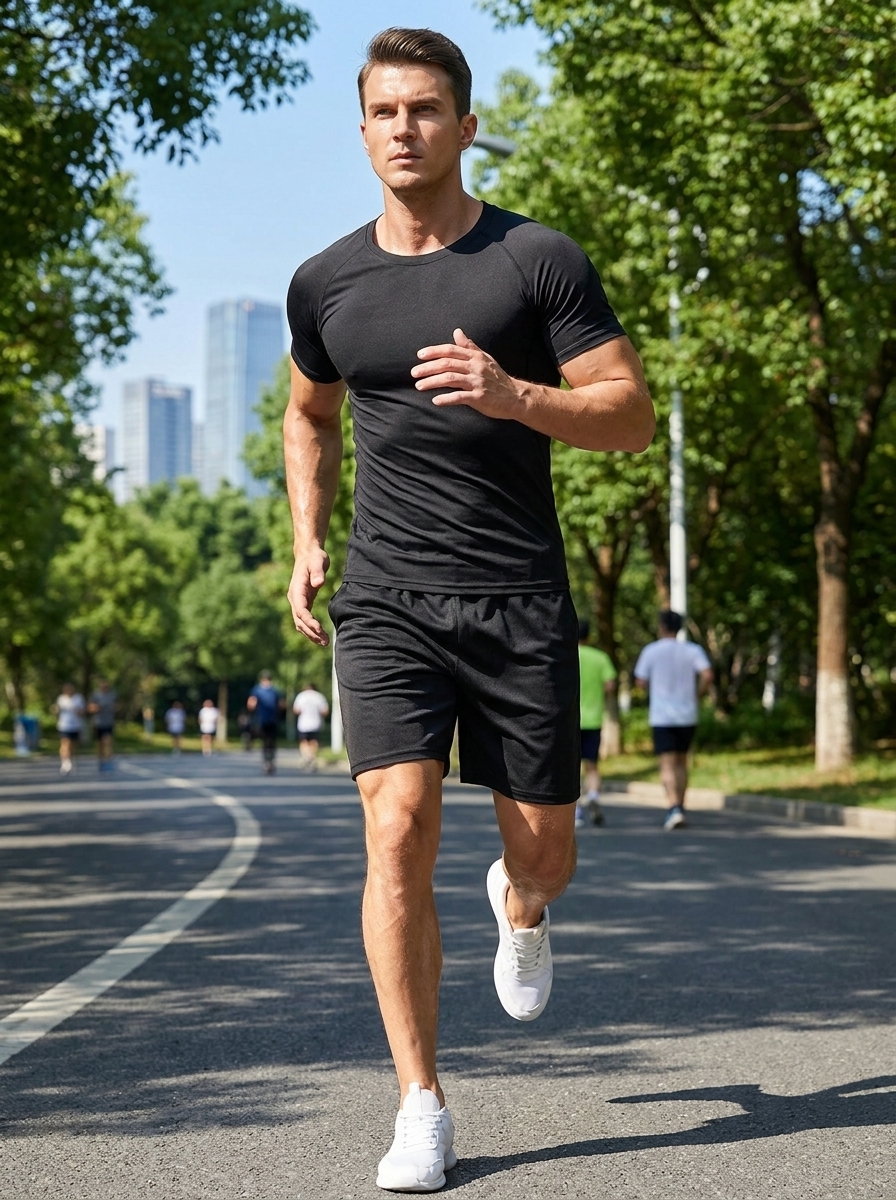 alpinario Men's Compression T-Shirt, Moisture Wicking Breathable Short ...