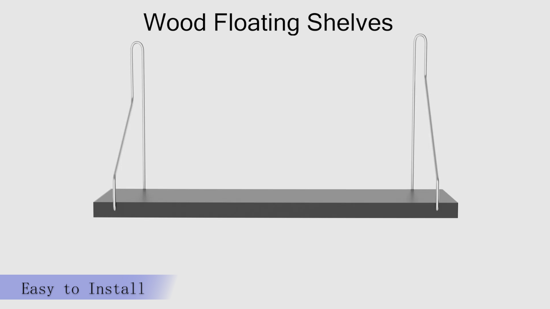 Floating Shelves for Wall Mount Projector 16.5" x 8"–Wood Black ...