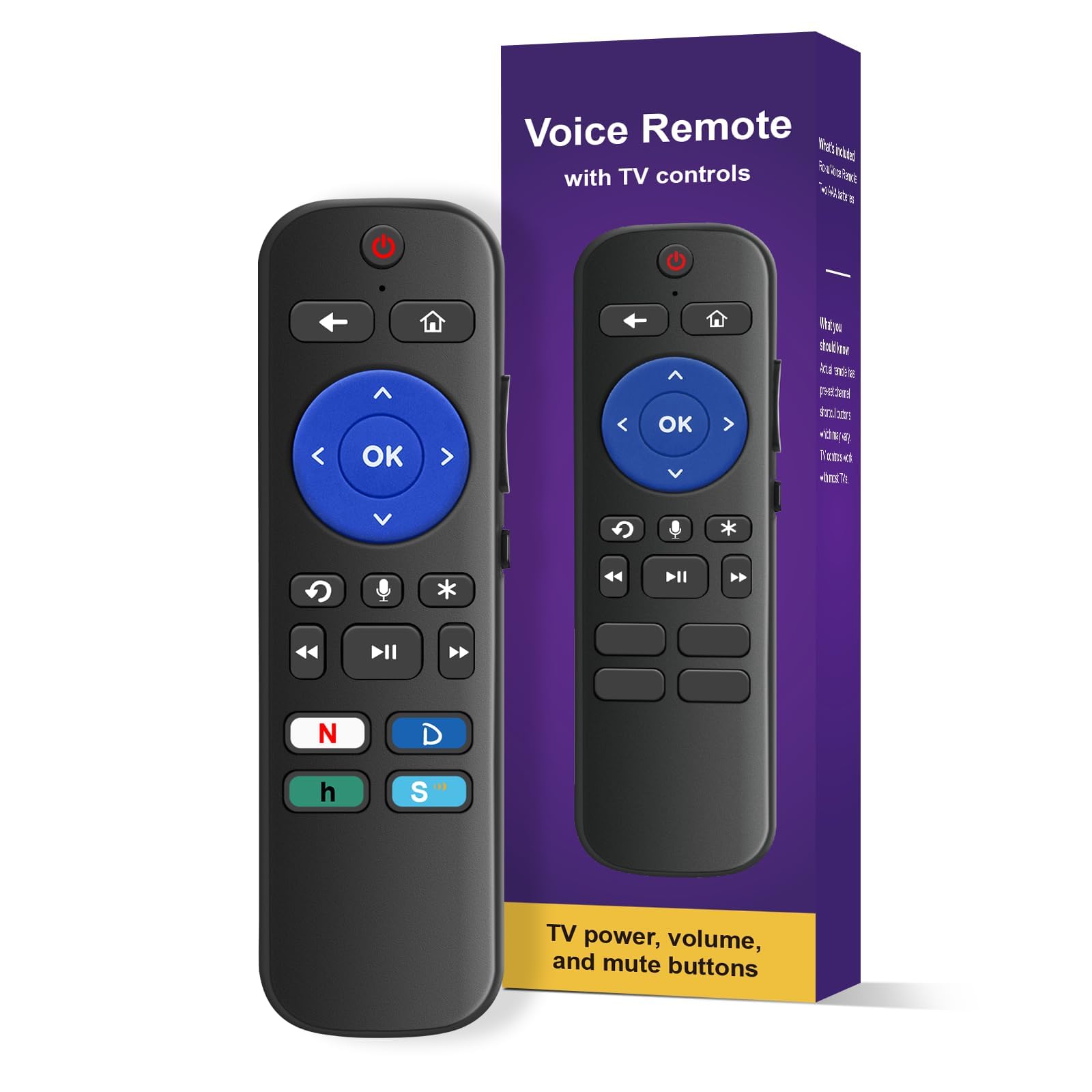 Tendodo Universal Voice Remote Control Replacement, Roku Streaming ...