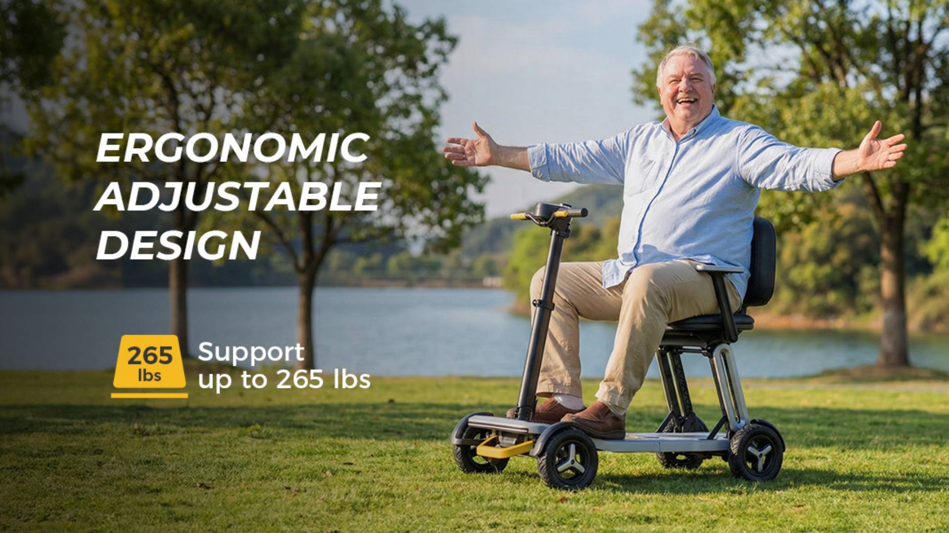 Paiseec L5 Ultra Lightweight Mobility Scooter, 32 lbs One-Step Fold ...